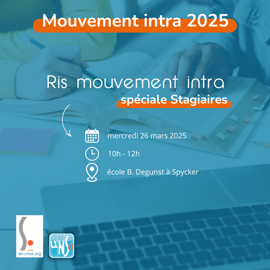 [SE-UNSA 59] RIS mouvement intra 2025 - Stagiaires - bassin de Dunkerque à Spycker